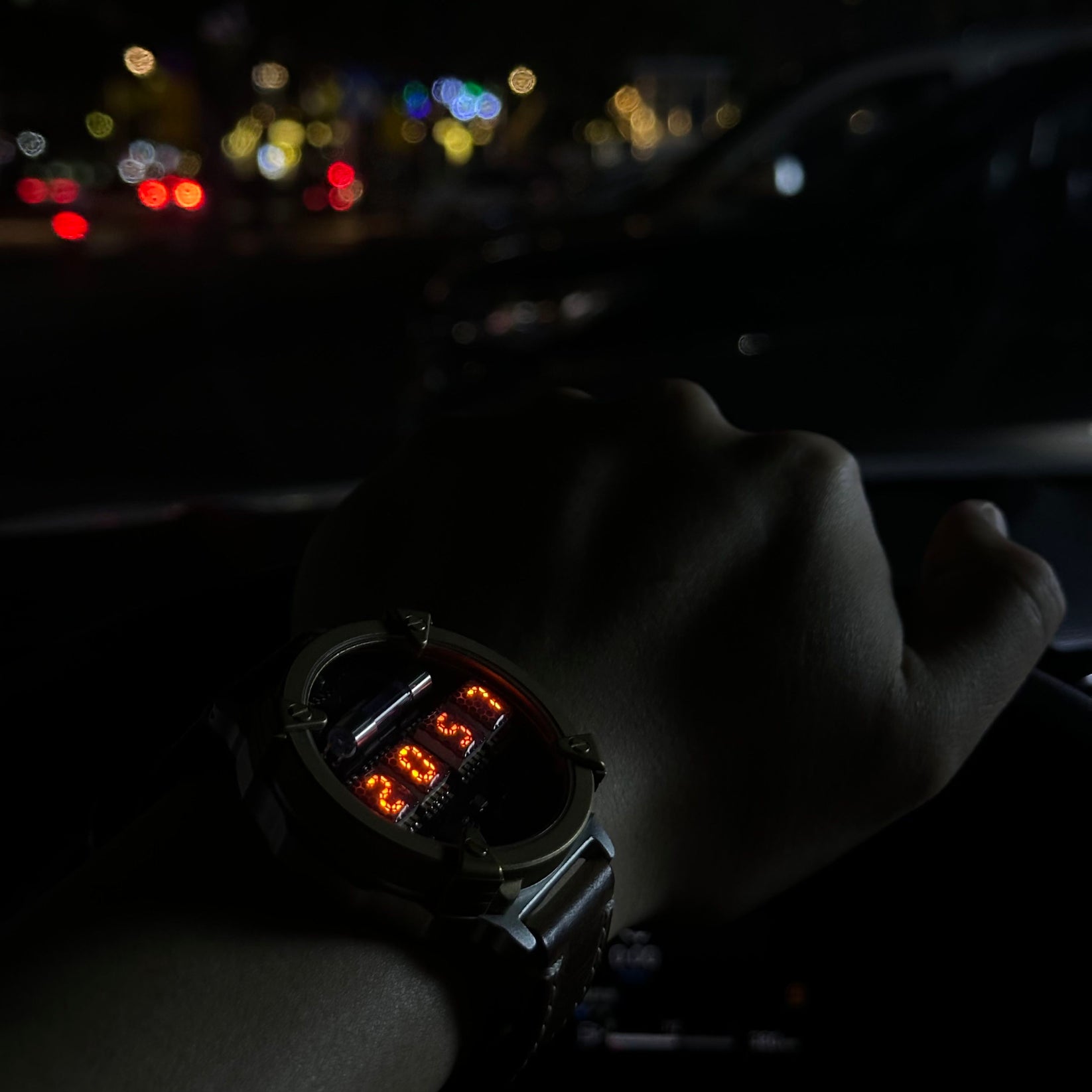 Nixie Tube Watch Ⅱ - Golden -Handmade- Metro watch - MXGZS - Cyberpunk